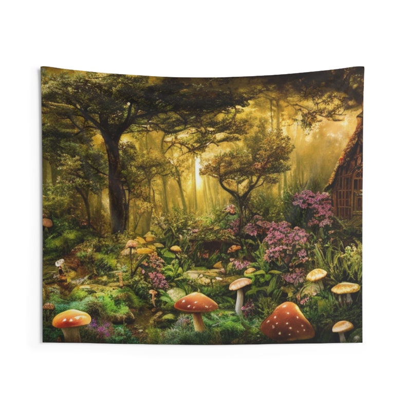 Printed Wall Tapestry, Enchanted Forest - Etsy