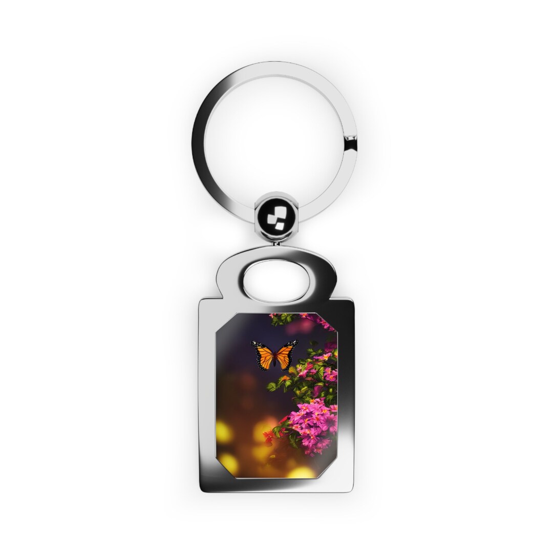 Butterflies and Flowers,, Fantasy Art, Photo Keyring - Etsy