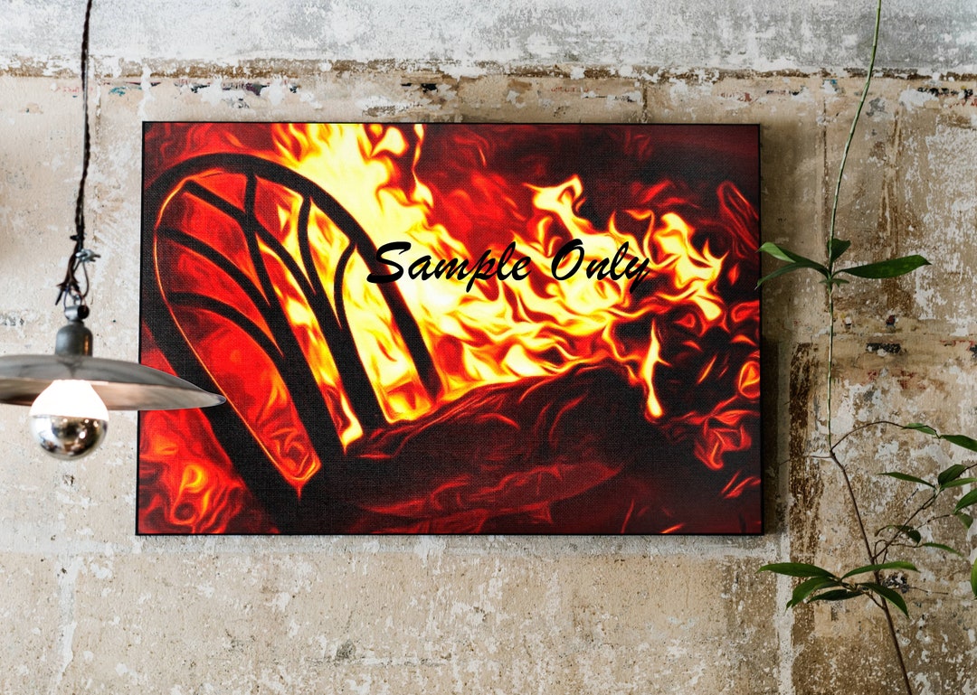 Chair on Fire Art - Etsy