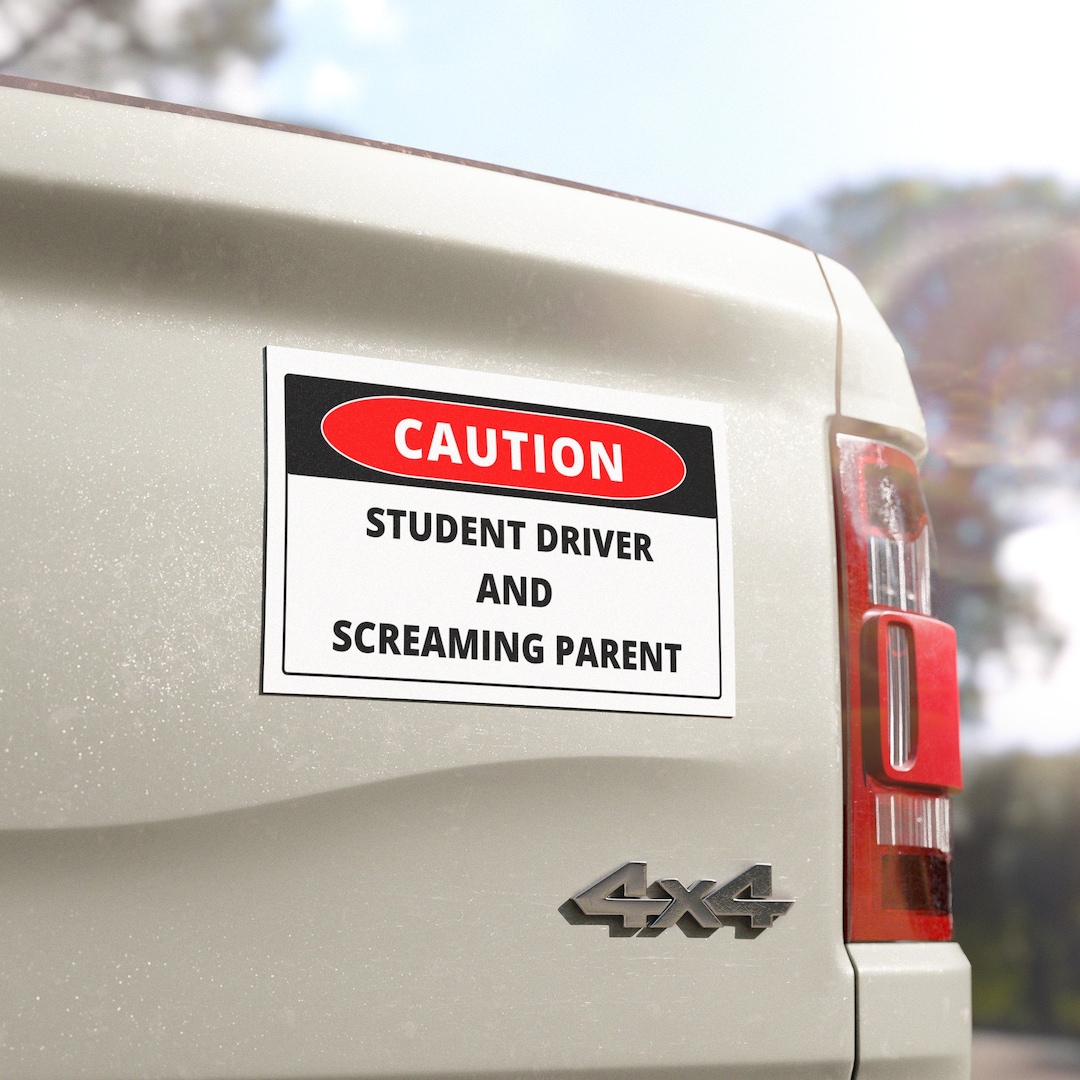 Car Magnets Caution Student Driver - Etsy