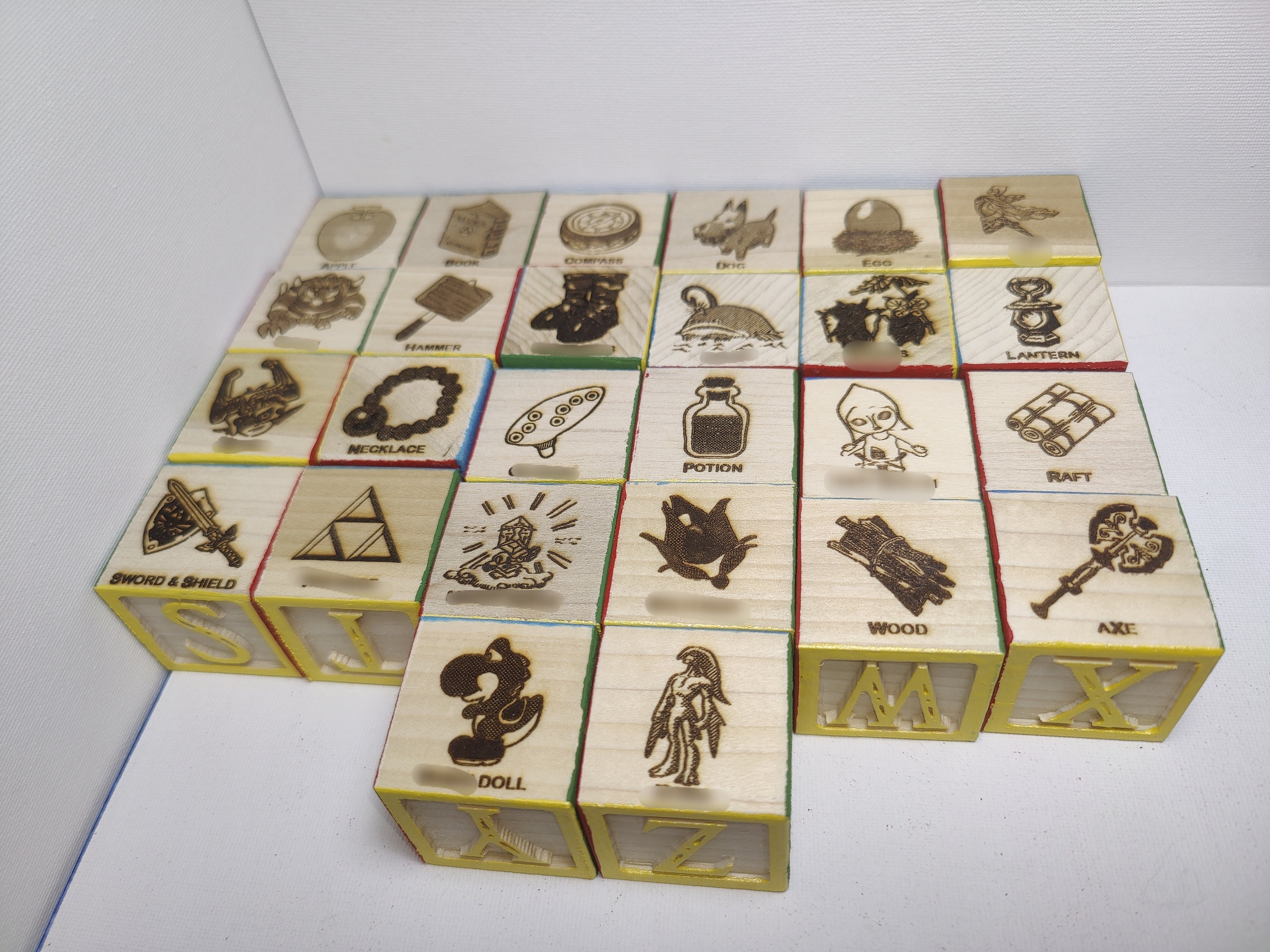 Legendary Alphabet Blocks in the Style of Zelda's Hylian, Sheikah Fonts ...