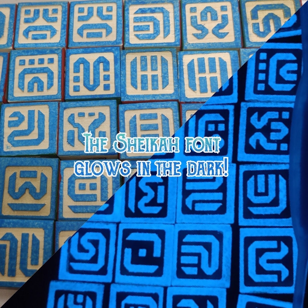 Legendary Alphabet Blocks in the Style of Zelda's Hylian, Sheikah Fonts ...