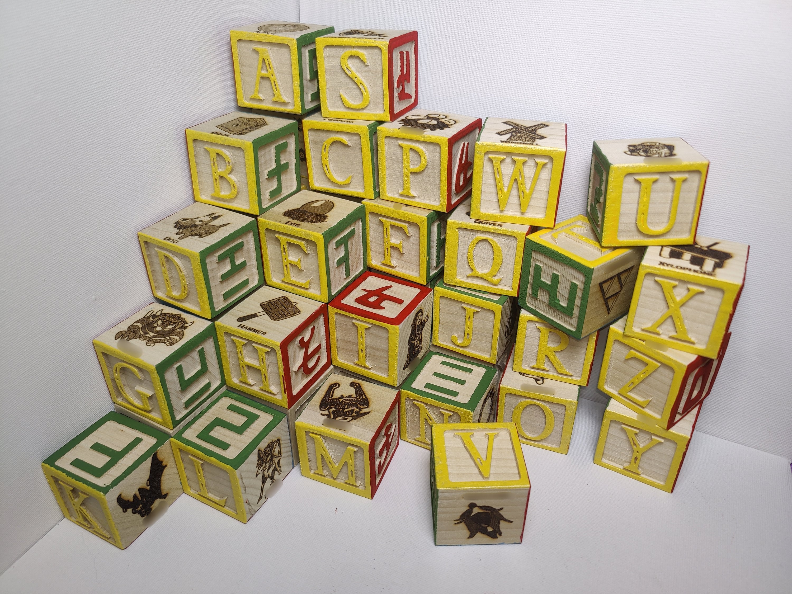 Legendary Alphabet Blocks in the Style of Zelda's Hylian, Sheikah Fonts ...