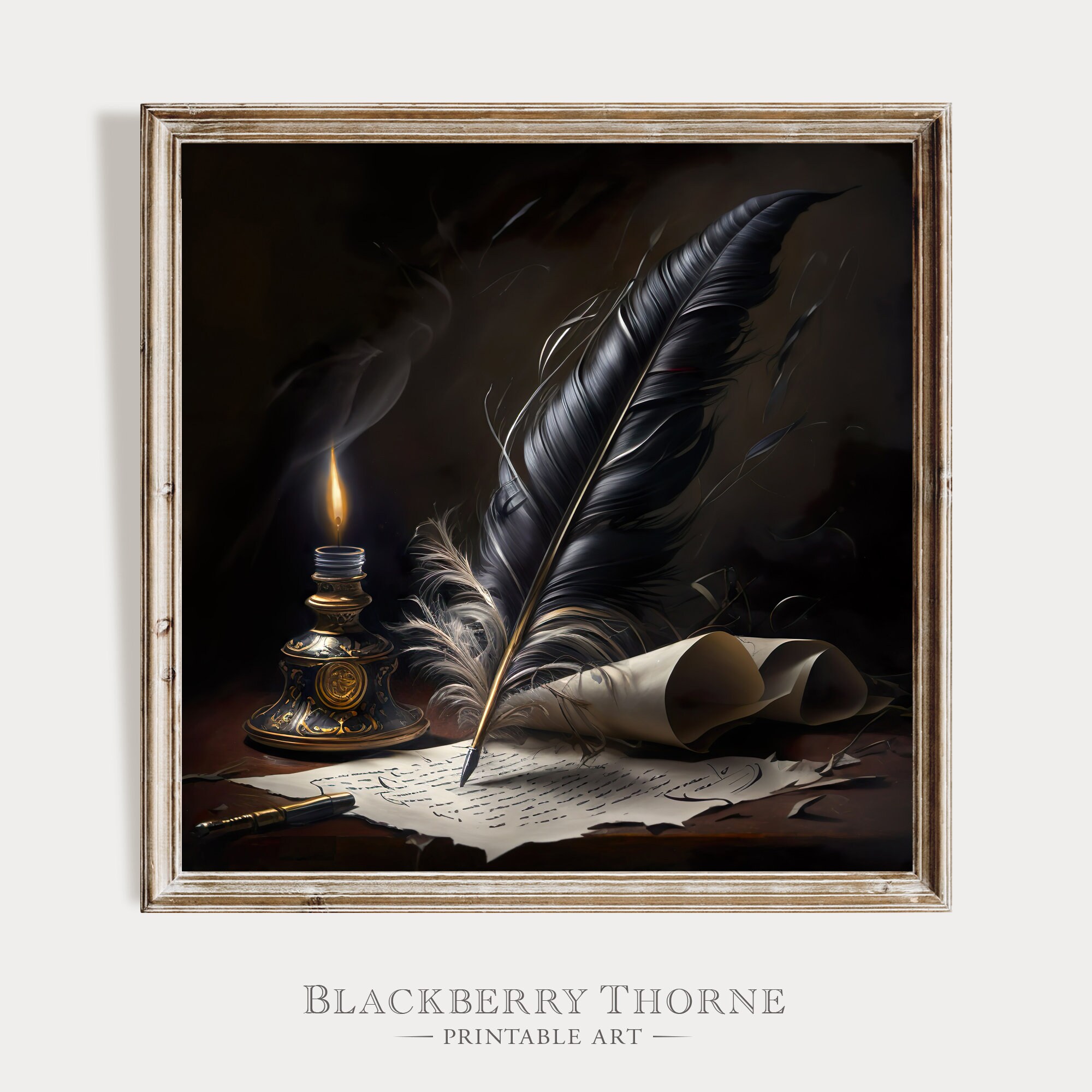 Dark Academia Set of 6 Printables Vintage Moody Dark - Etsy