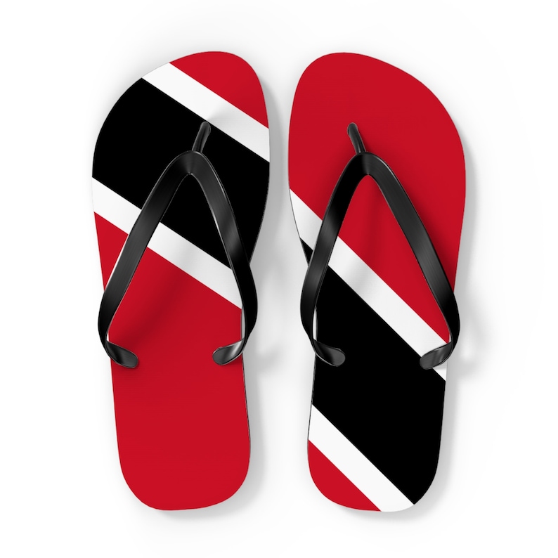 Trini Flag Flip Flops | Trinidadian Beach Slippers | Trini Beach Wear ...