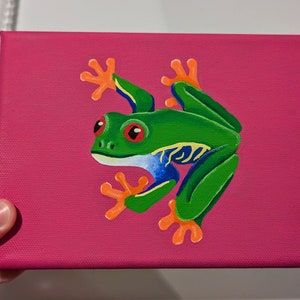 Semi Realistic Red Eyed Tree Frog Painting - Etsy