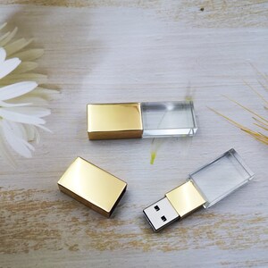 10PCS Personalized Crystal Rose Gold Glass USB Flash Drive,usb 3.0 Pen ...