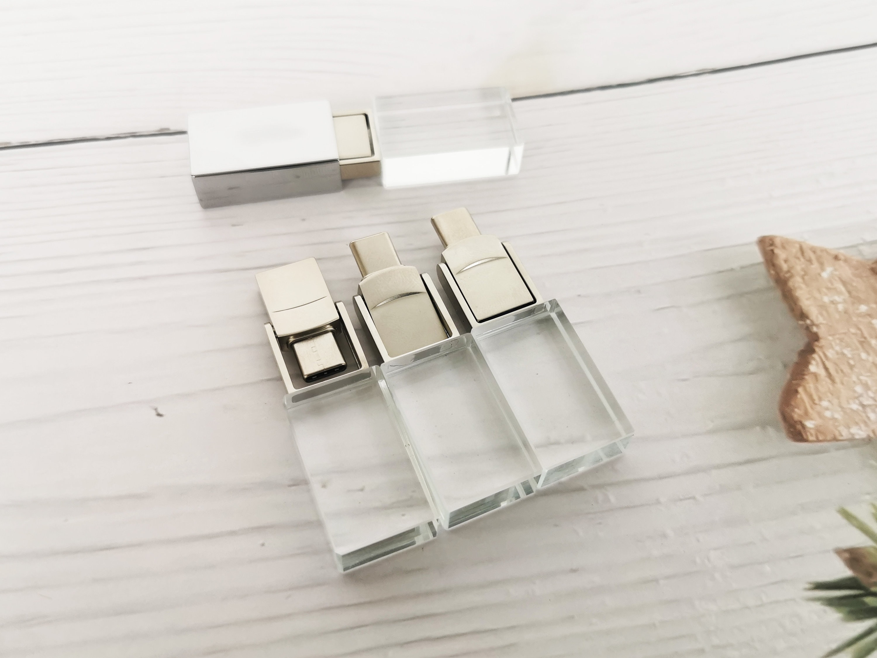 Type-c Crystal Glass USB C Flash Drive | USB 3.1 Pen Drive | 16GB 32GB ...