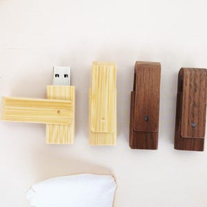 Wooden Swivel USB Flash Drive | Custom Walnut Bamboo USB Disk| USB 2.0 ...