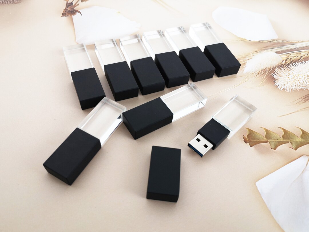 10PCS Free Logo Crystal Glass USB Flash Drive | High Speed USB 3.0 ...