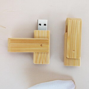 Wooden Swivel USB Flash Drive | Custom Walnut Bamboo USB Disk| USB 2.0 ...