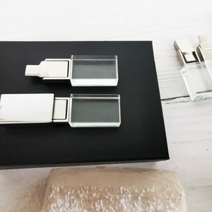 10PCS Free Logo Type-c Crystal Glass USB-C Flash Drive | USB 3.1 Pen Drive | 16GB 32GB 64GB ...