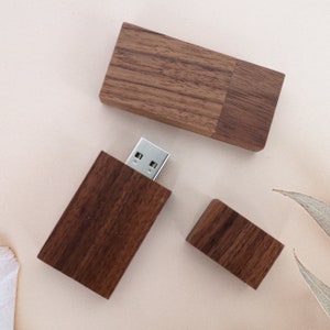 10 Pcs Wooden Walnut Maple Flash Drive, Wooden USB Flash Drive, Dark ...