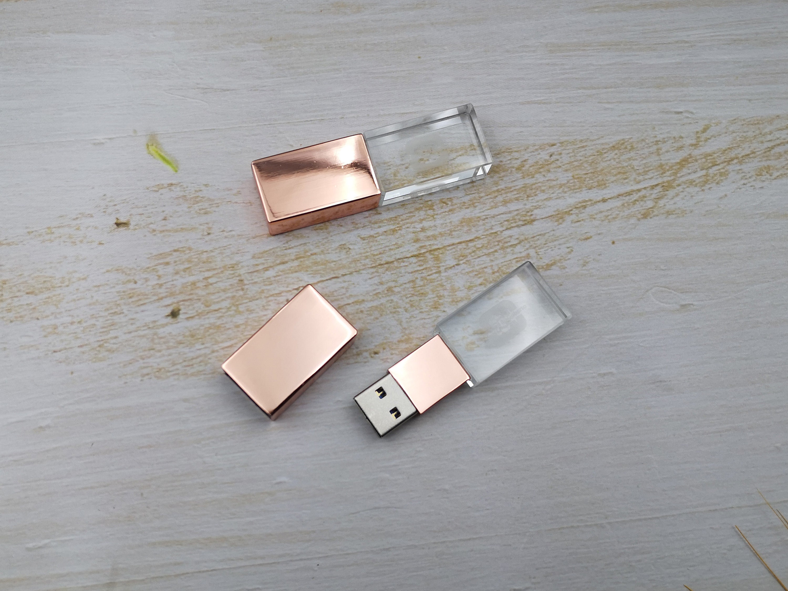 10PCS Custom Crystal Glass USB Flash Drive,personalized USB 3.0 Pen ...