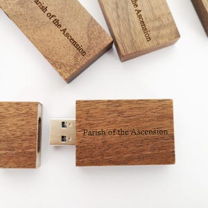 10 Pcs Wooden Walnut Maple Flash Drive, Wooden USB Flash Drive, Dark ...
