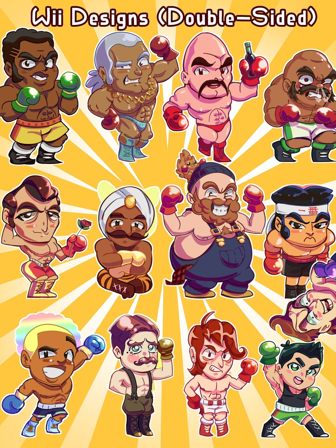 CLOSEOUT SALE || Punch-out!! Double Sided Acrylic Keychains - Etsy