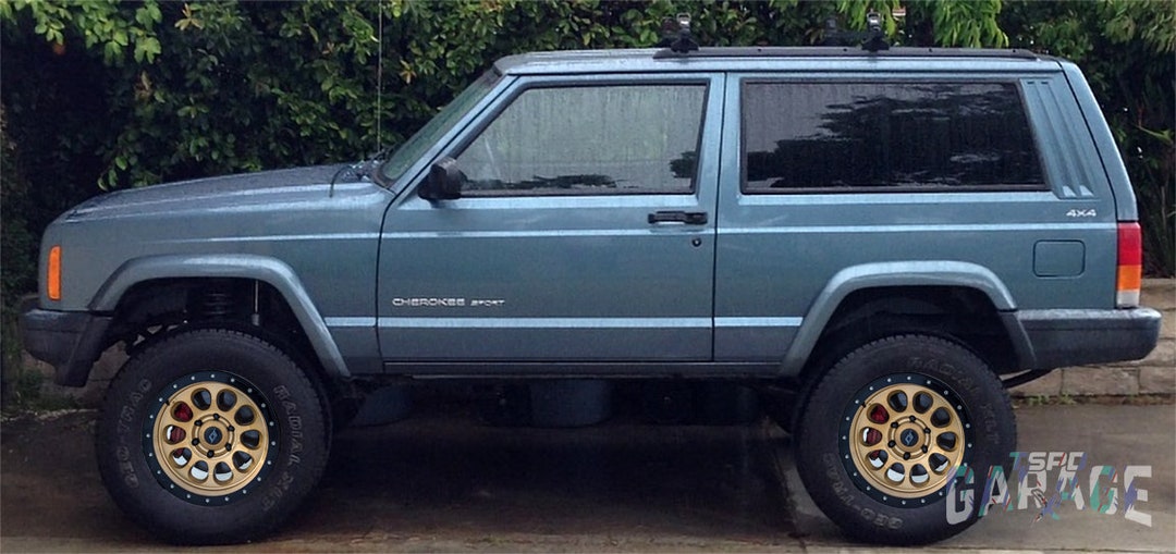 Jeep Cherokee XJ 2 Door Rear Side Window Matte Black US Flag Decals Set ...