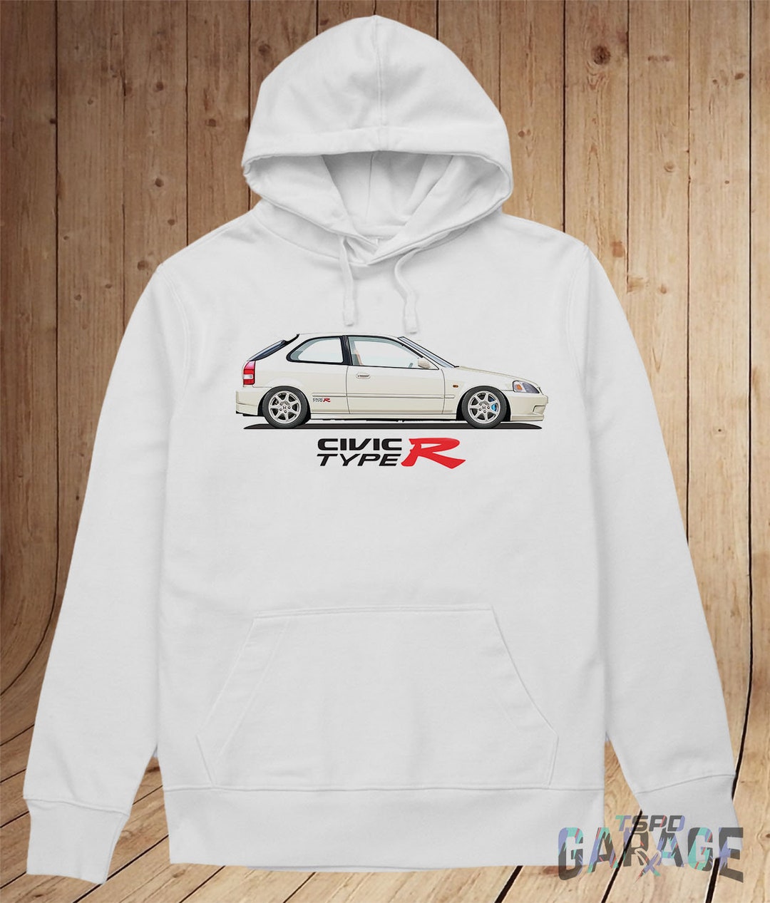 Honda Civic Type-r EK Hoodie White Gildan Ctr Softstyle JDM - Etsy