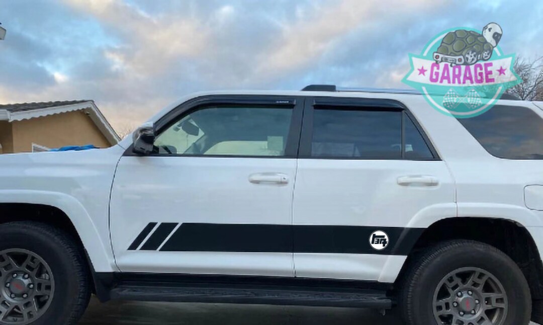 Toyota 4runner/ Tacoma Retro Style Logo Black Side Stripe Decal Set - Etsy