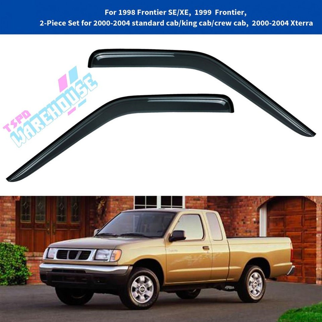 1998-2004 Frontier 2000-2004 Xterra Window Visor Deflector Rain Guard 2 ...