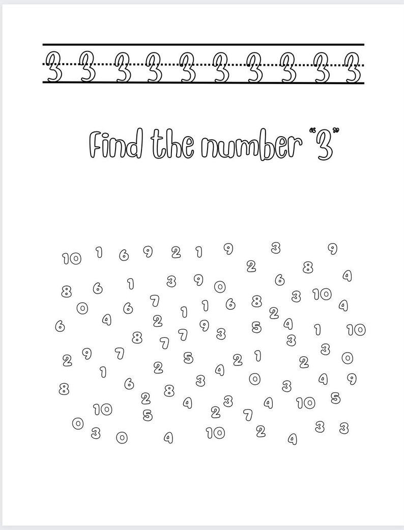 Kids ABC & 123 Worksheet - Etsy