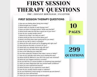 Therapy Questions for First Session - Etsy
