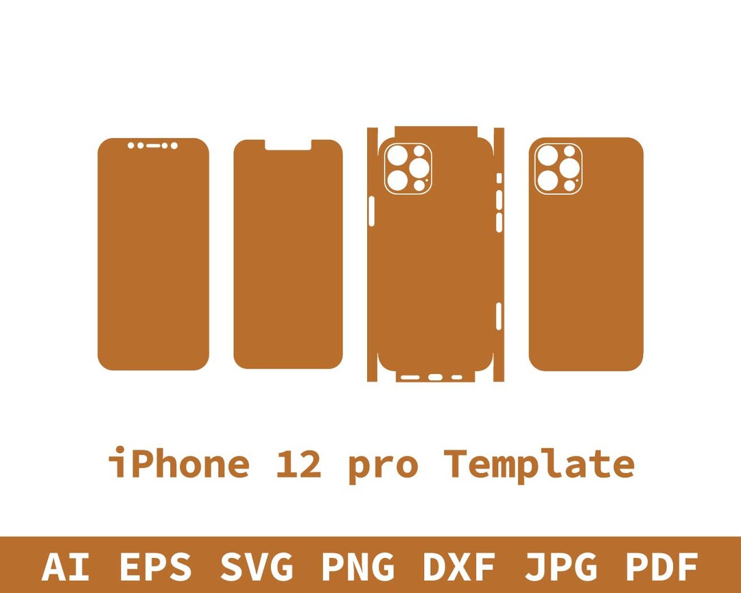 Customize Iphone 12 Pro Template Dxf Svg EPS AI PDF - Etsy