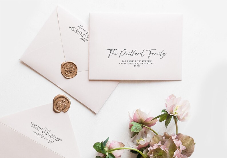 Minimalist Printable Envelope Address and Return Template - Etsy