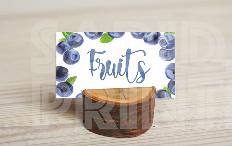 Editable Blueberry Food Labels Birthday Party Place Card Food - Etsy