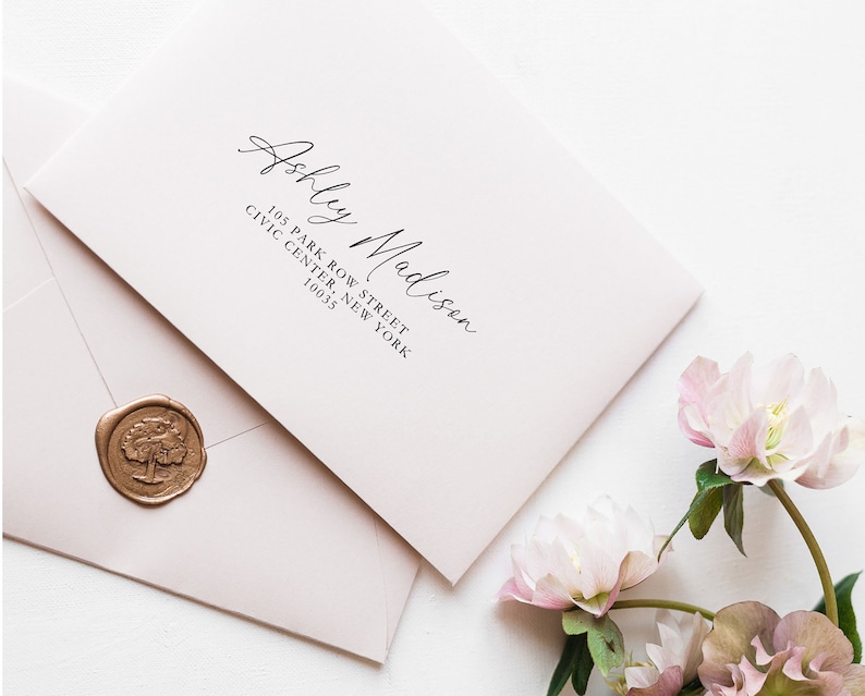 Minimalist Printable Envelope Address and Return Template - Etsy