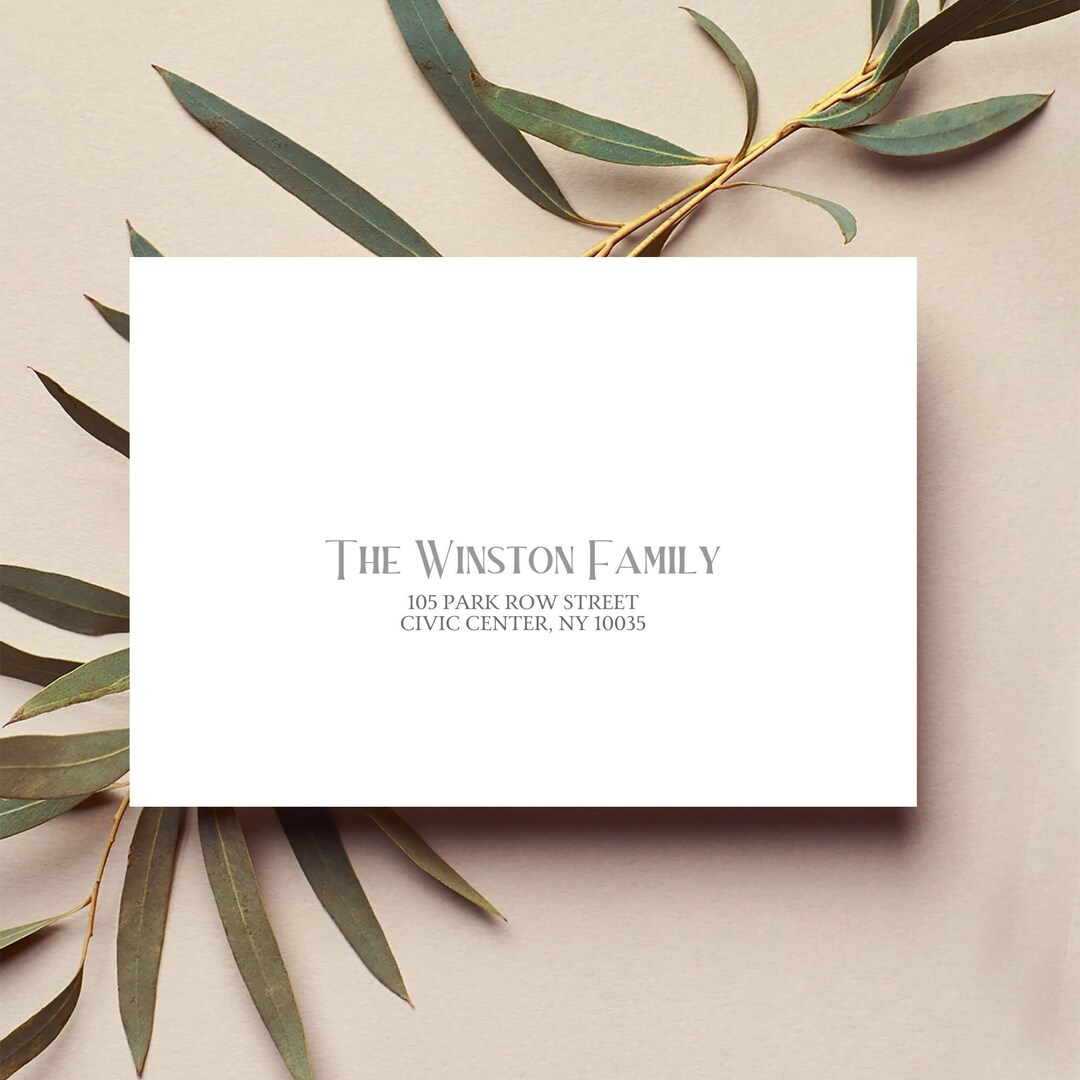 Modern Wedding Envelope Template Printable | Editable Envelope Address ...