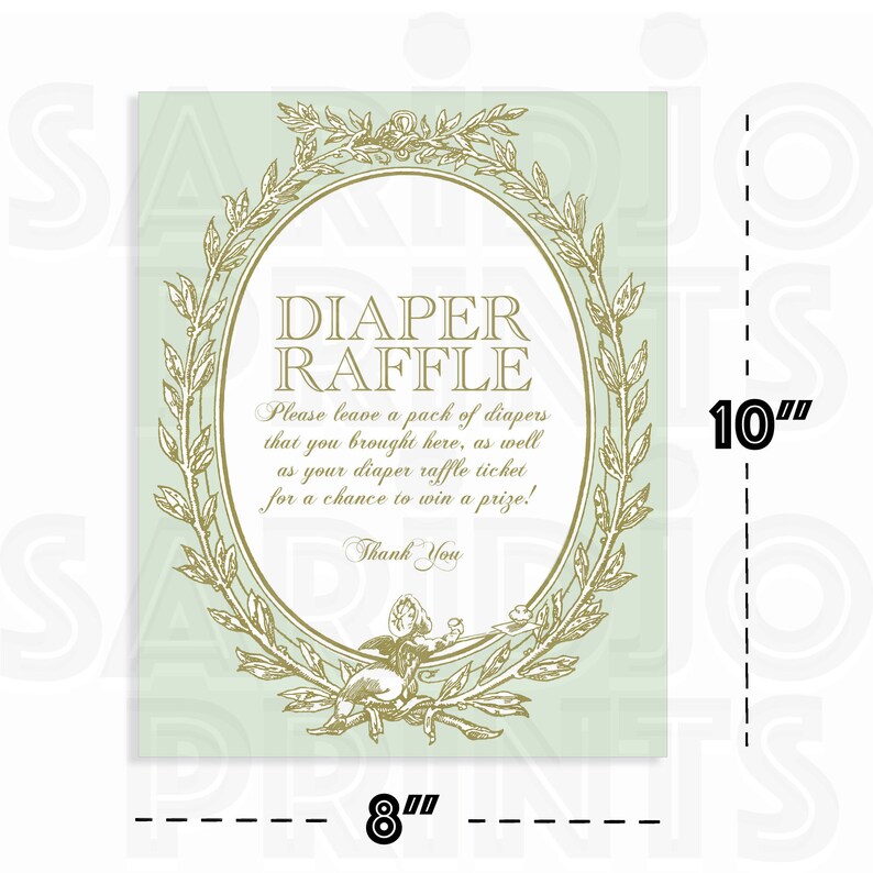 Printable Diaper Raffle Kit, Baby Shower Games, DIY Diaper Raffle ...