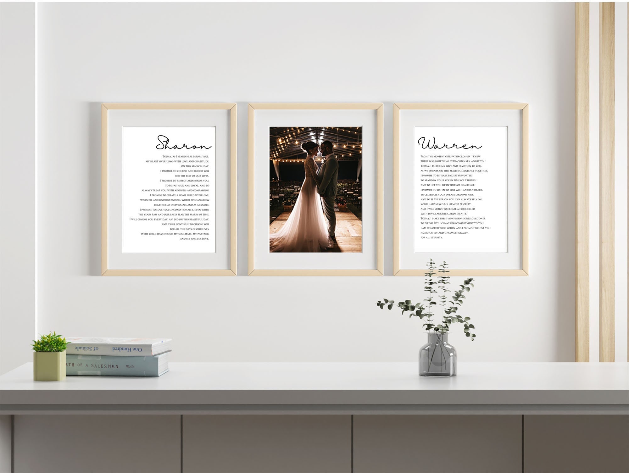 Wedding Vows Template, Wall Art Print Template Instant Download ...