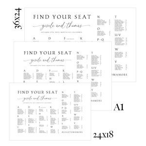 Alphabetical Seating Chart Template Download Minimalist Seating ...