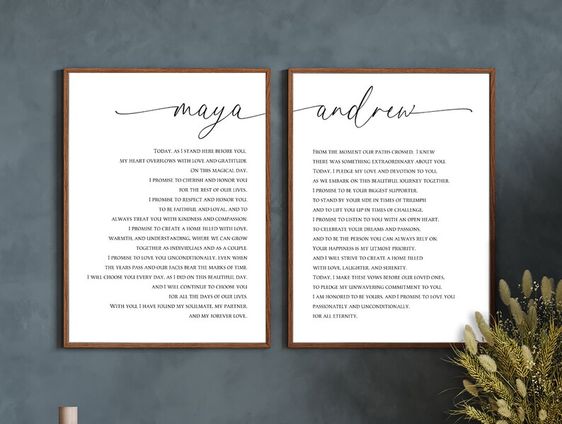 Wedding Vows Sign | Custom Wedding Vows Sign | Anniversary Sign ...