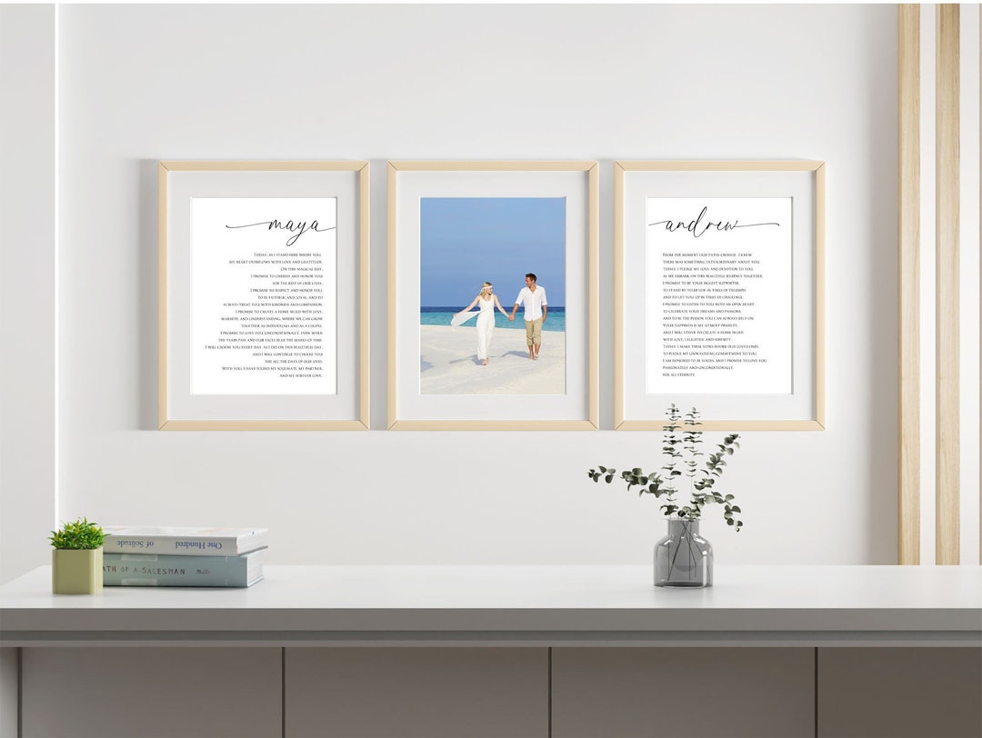 Wedding Vows Sign | Custom Wedding Vows Sign | Anniversary Sign ...