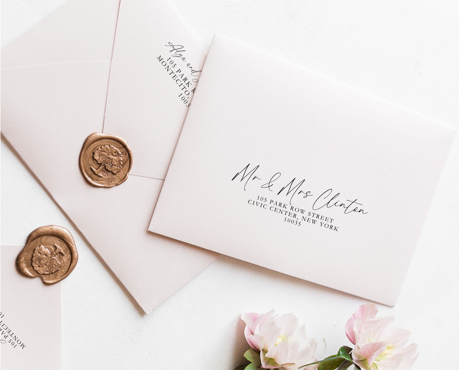 Minimalist Printable Envelope Address and Return Template Modern ...