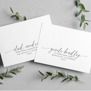 Envelope Address Template for Wedding Invitation Printable Addressed ...