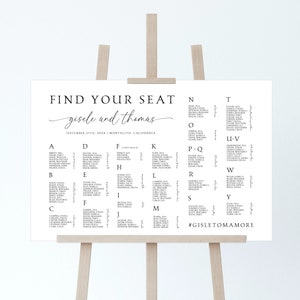 Alphabetical Seating Chart Template Download Minimalist Seating ...