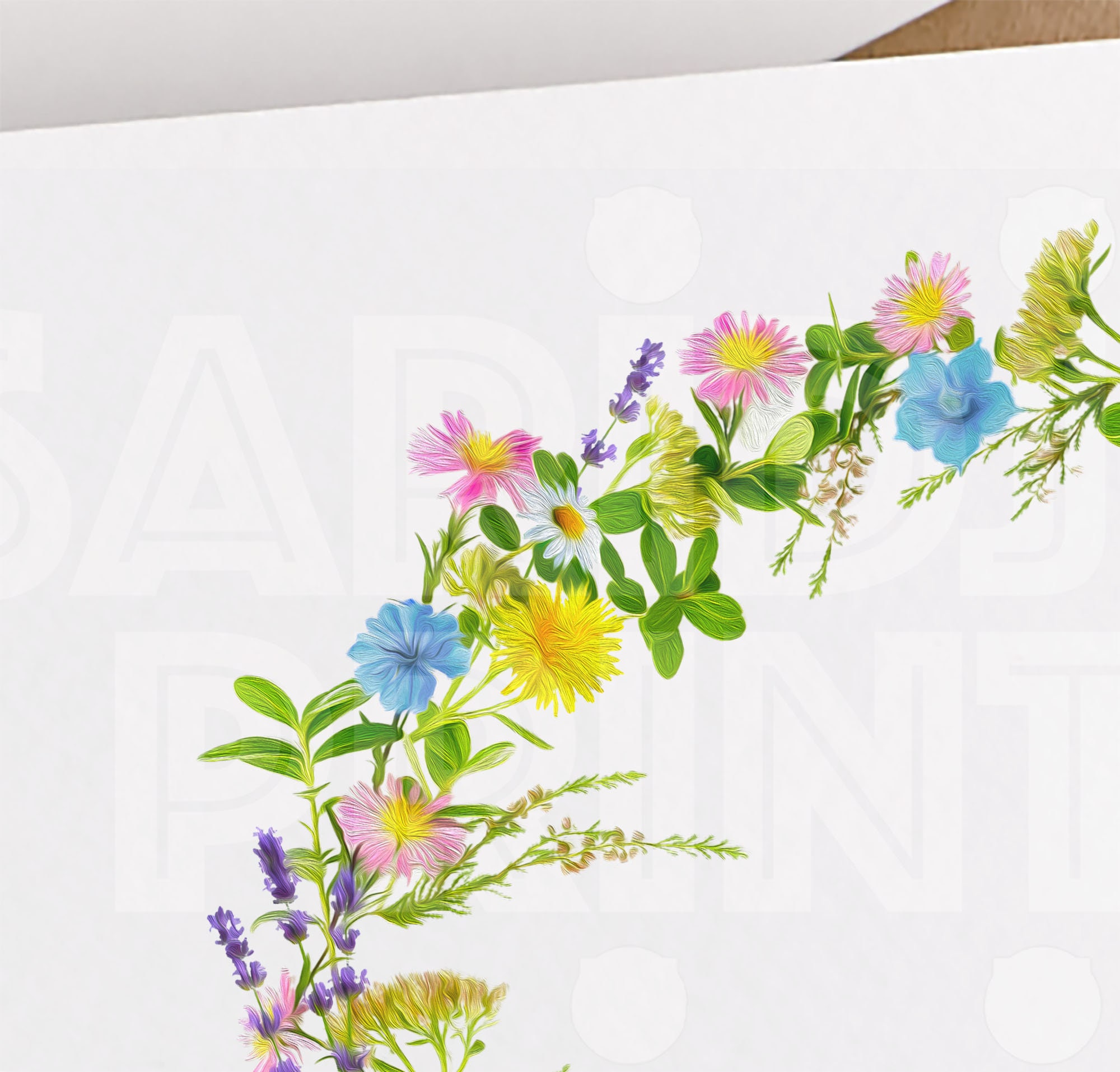 Wildflower Wedding Invitation Template, Printable Wedding Invitation ...