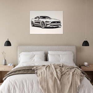 Ford Mustang GT Premium Matte Paper Art in Pencil Sketch Celebrate ...