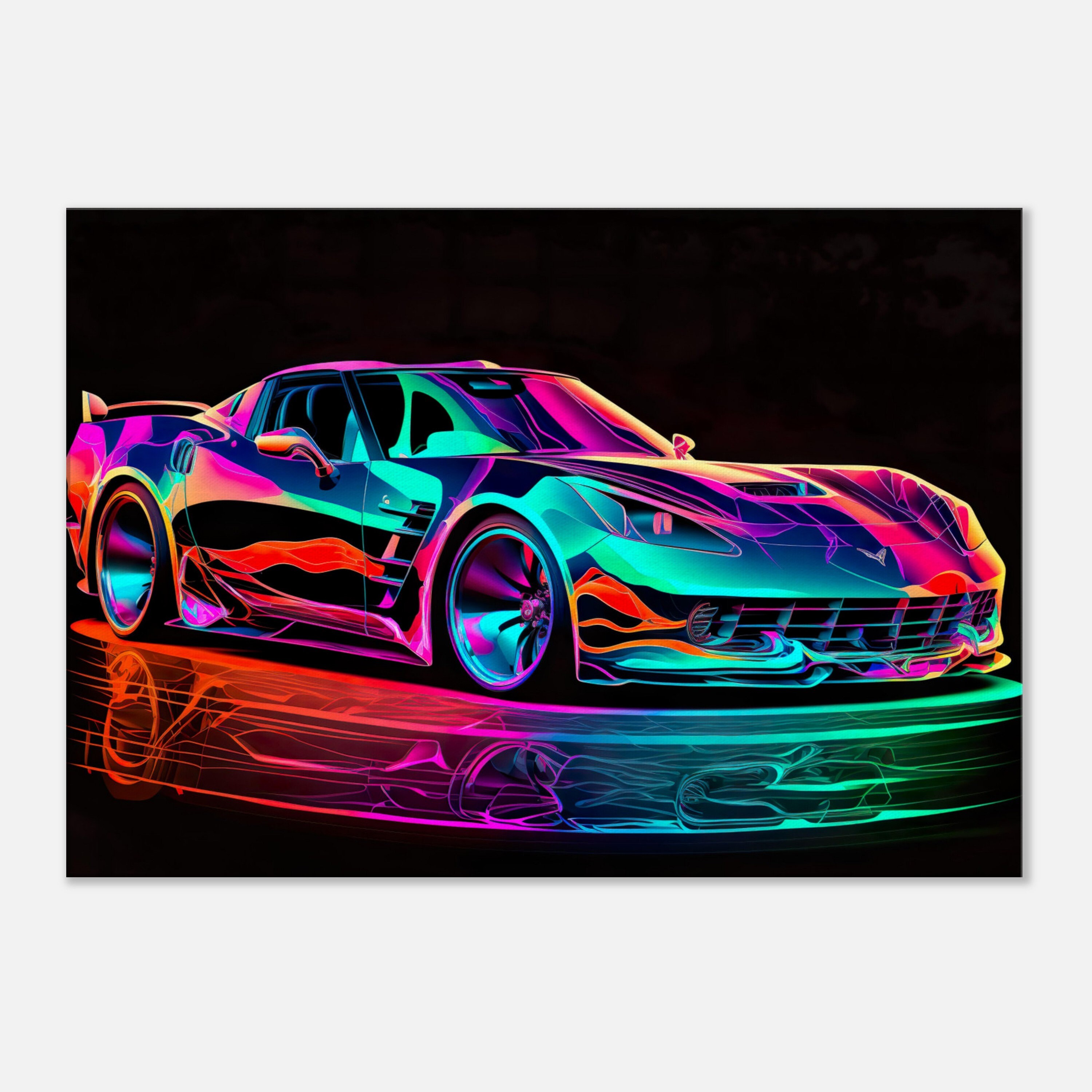 Chevy Corvette Abstract Canvas, Wall Art, Wall Print, Super Car, Sports ...