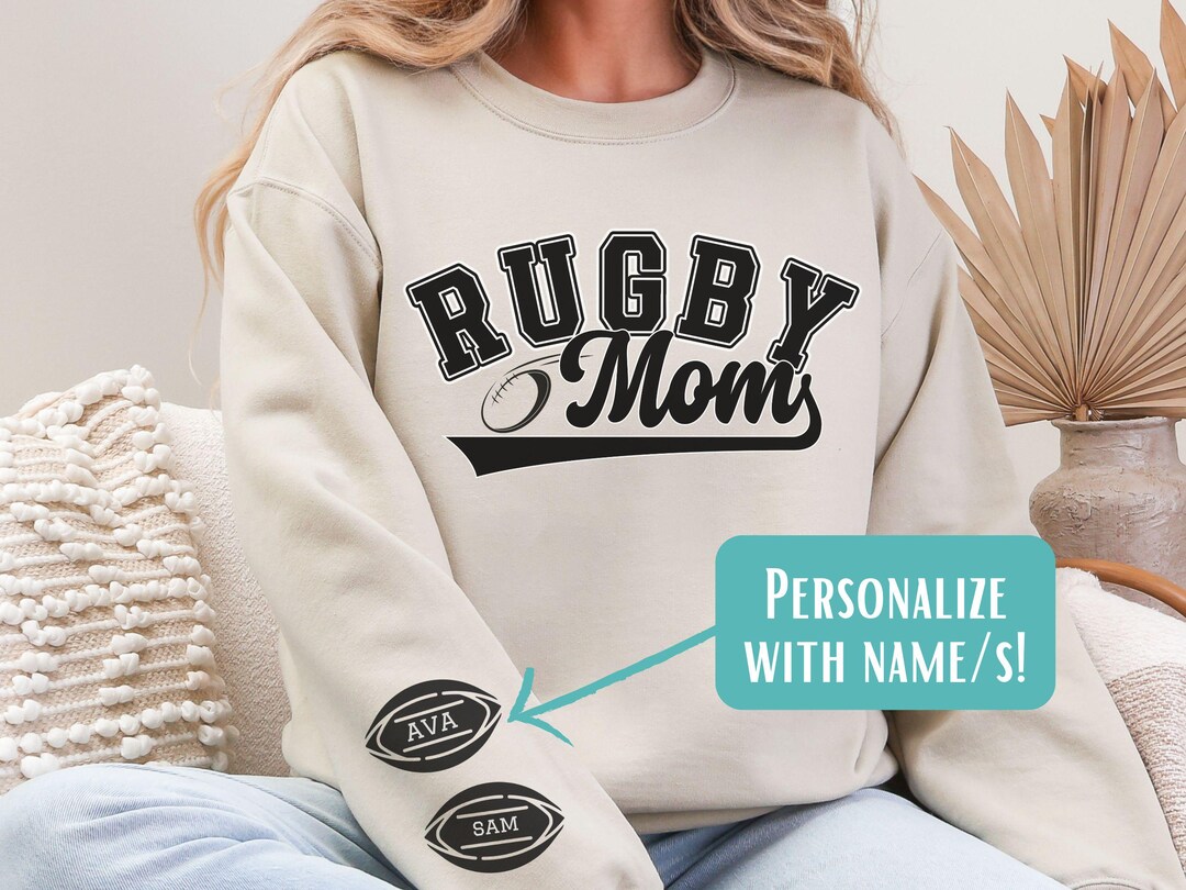 Rugby Mom Shirt, Custom Rugby Player Mom Sweatshirt, Sports Parent ...
