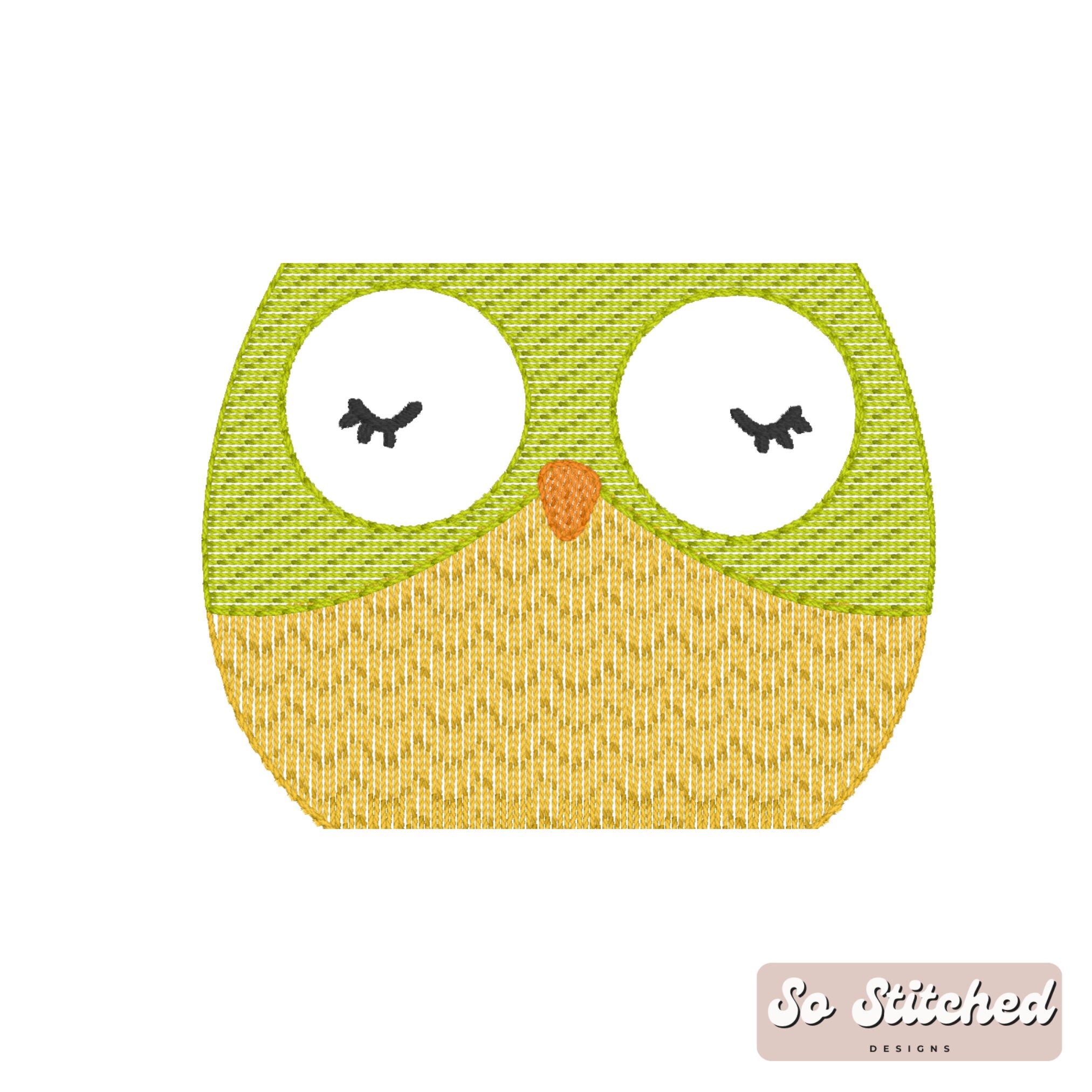 Sketch Owl Embroidery Design Owl Machine Embroidery File - Etsy