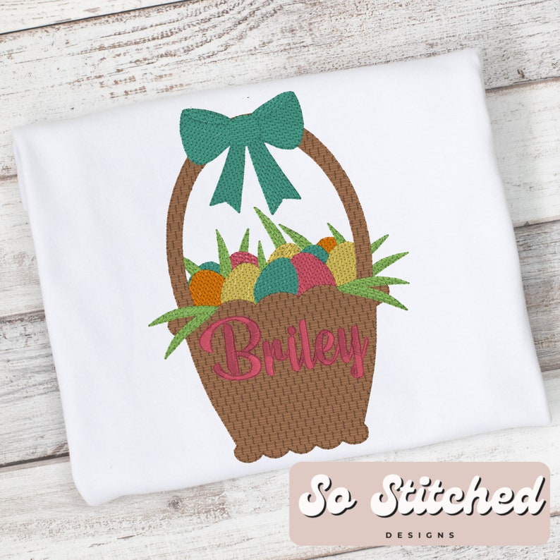 Sketch Easter Basket Embroidery Design - Machine Embroidery Easter File ...