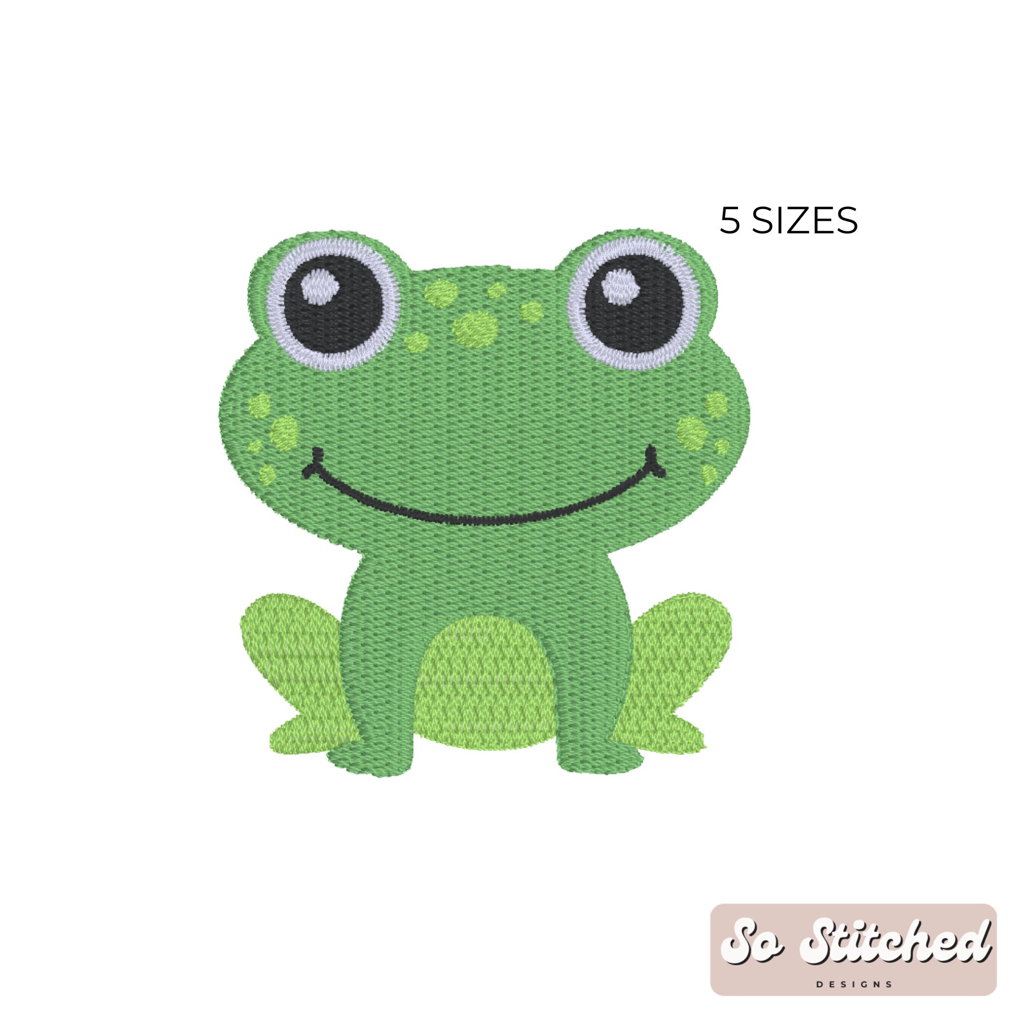 Frog Embroidery Design - Spring Frog Machine Embroidery File - Etsy