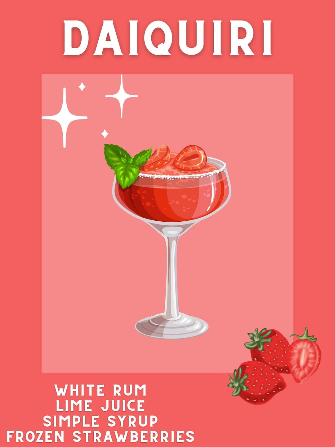Daiquiri Drink Poster - Etsy