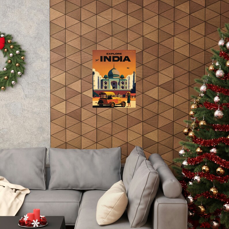 Explore India Retro Vintage Style Wall Art Print - Etsy