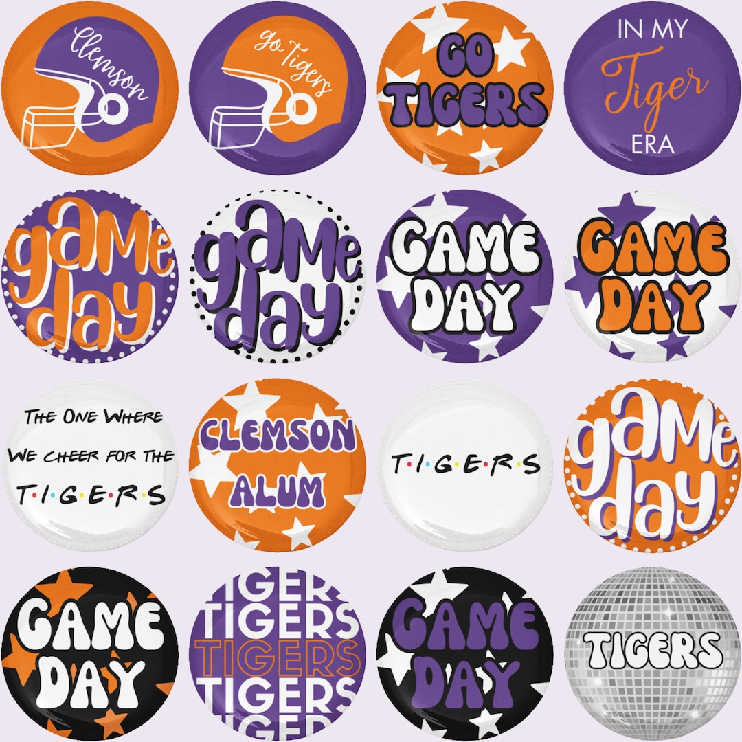 Clemson Game Day Button College Football Pins Homecoming - Etsy