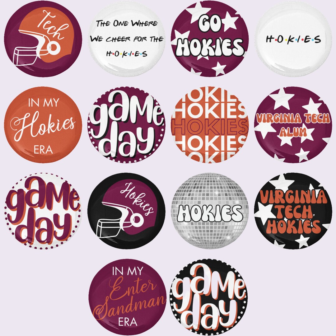 Virginia Tech University Game Day Button College Football - Etsy